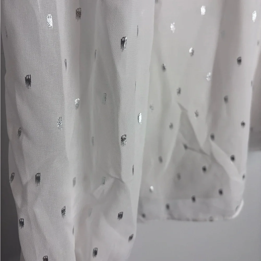 White House Black Market | Tops | White House Black Market White Silver ...
